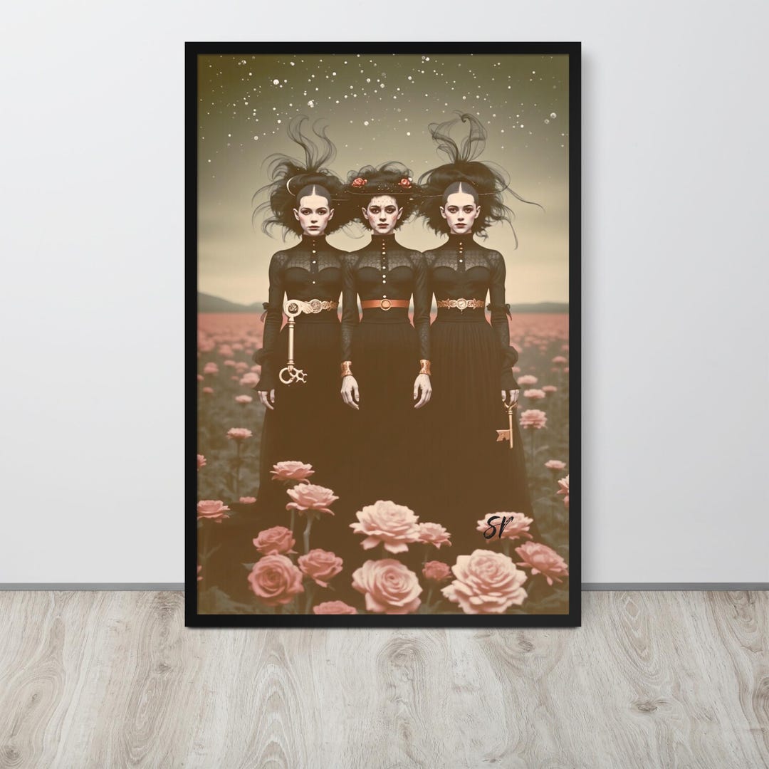 Witchy Poster, Witchy Three Graces Print, Retro Print, Colorful Wall ...