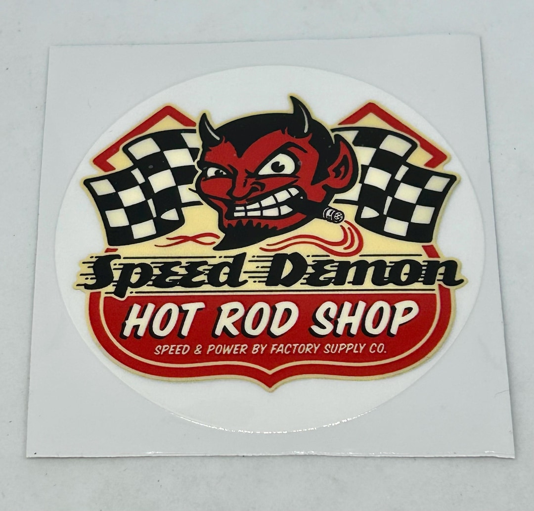 Speed Demon Hot Rod Shop Decal, Speed Demon Hot Rod Shop Sticker ...