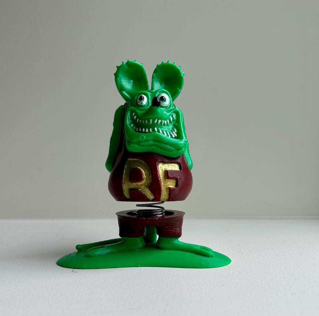 Rat Fink Hand Painted Bobble Head, Ed Roth Rat Fink, Big Daddy Rat Fink, Rat Fink Bobble Head ...
