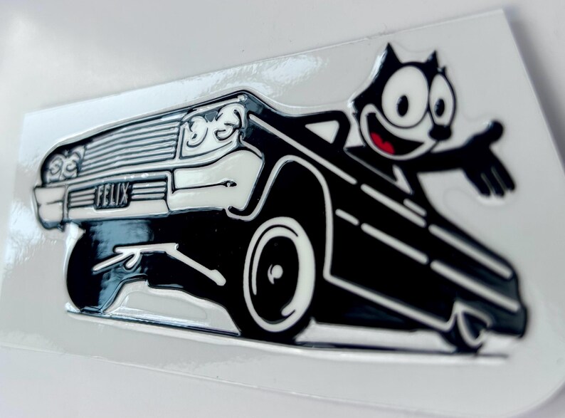 Felix the Cat Lowrider Chevy Impala - Felix the Cat Decal - Lowrider ...