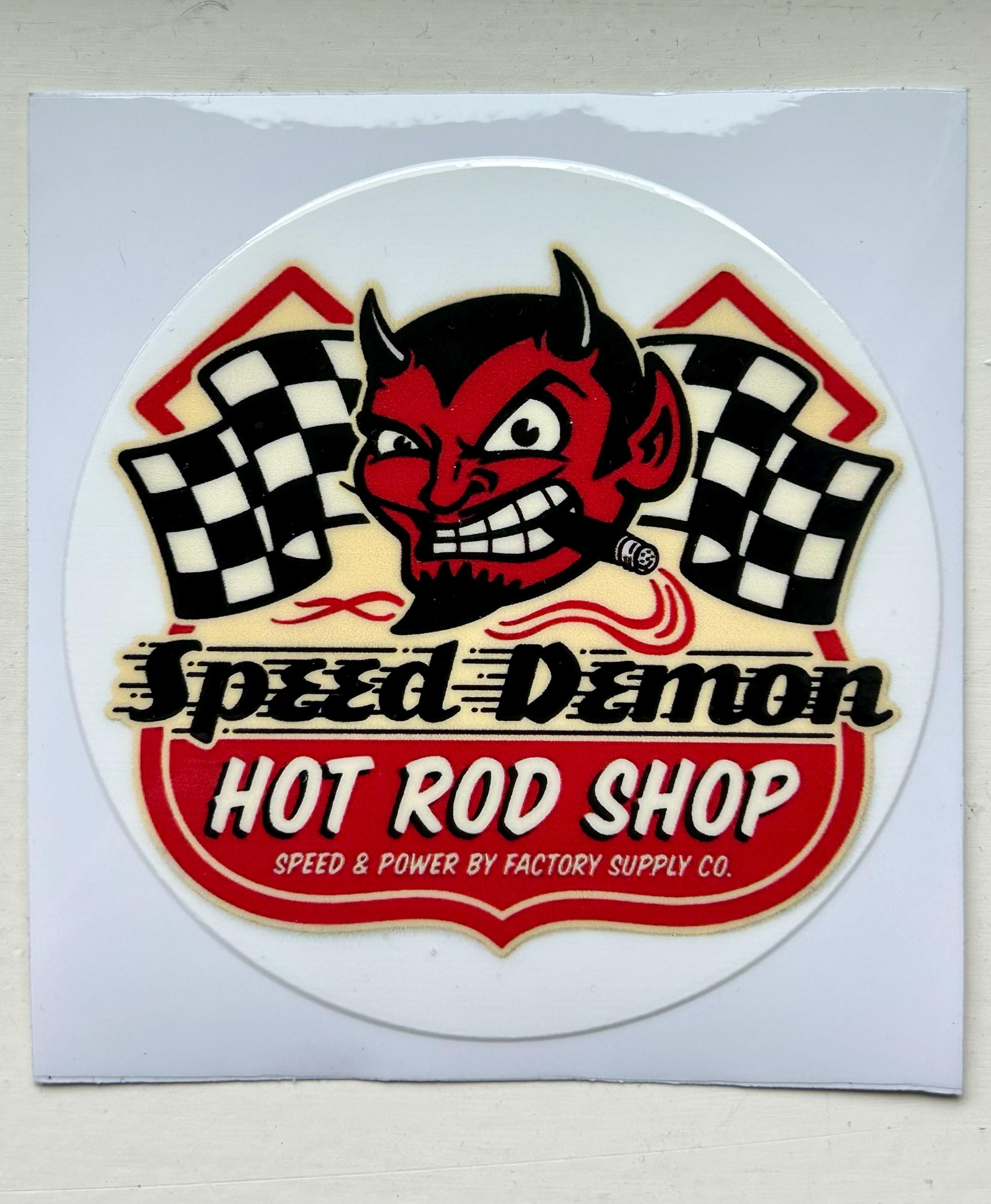 Speed Demon Hot Rod Shop Decal, Speed Demon Hot Rod Shop Sticker ...