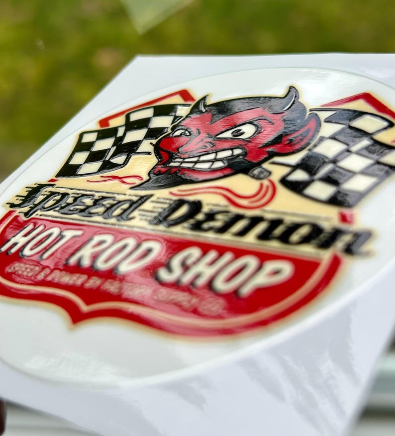 Speed Demon Hot Rod Shop Decal, Speed Demon Hot Rod Shop Sticker ...