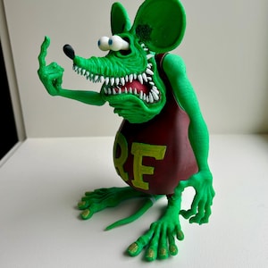 Rat Fink Figurine - Large Rat Fink Toy - Rat Fink Collectible - Middle ...