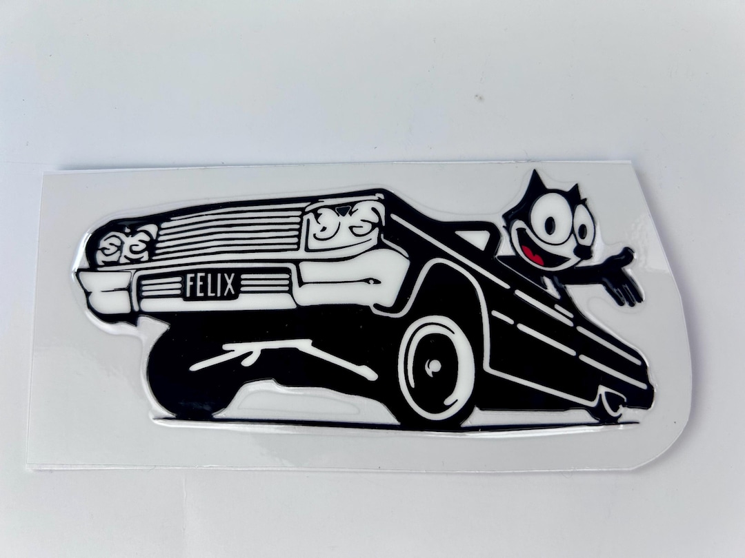 Felix the Cat Lowrider Chevy Impala - Felix the Cat Decal - Lowrider ...
