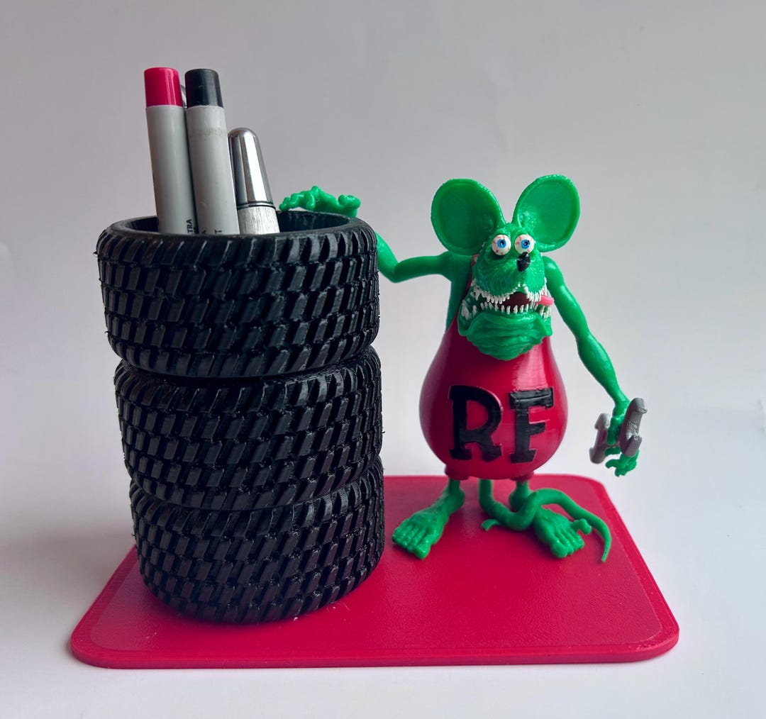 Rat Fink Pen Holder - Collectible Rat Fink Sculpture, Desk Top Caddy ...