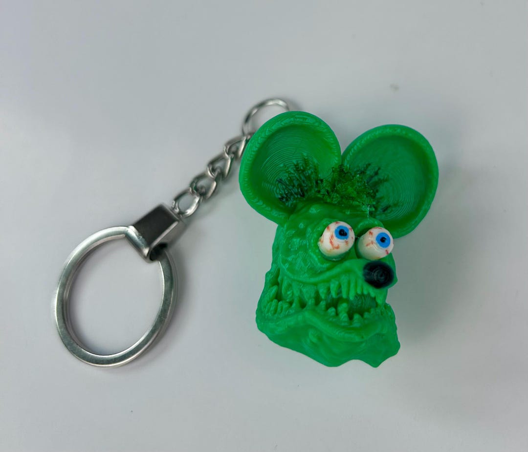 Rat Fink 3d Key Tag - Rat Fink Key Chain - Rat Fink Big Daddy Key Ring ...