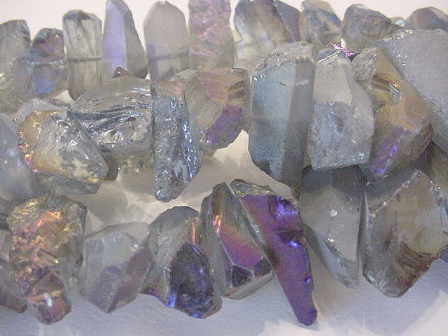 Light Blue With Purple Flash Titanium Quartz Chunky Top - Etsy