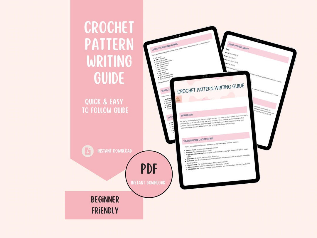 Crochet Pattern Writing Guide: Step-by-step Design (digital PDF ...