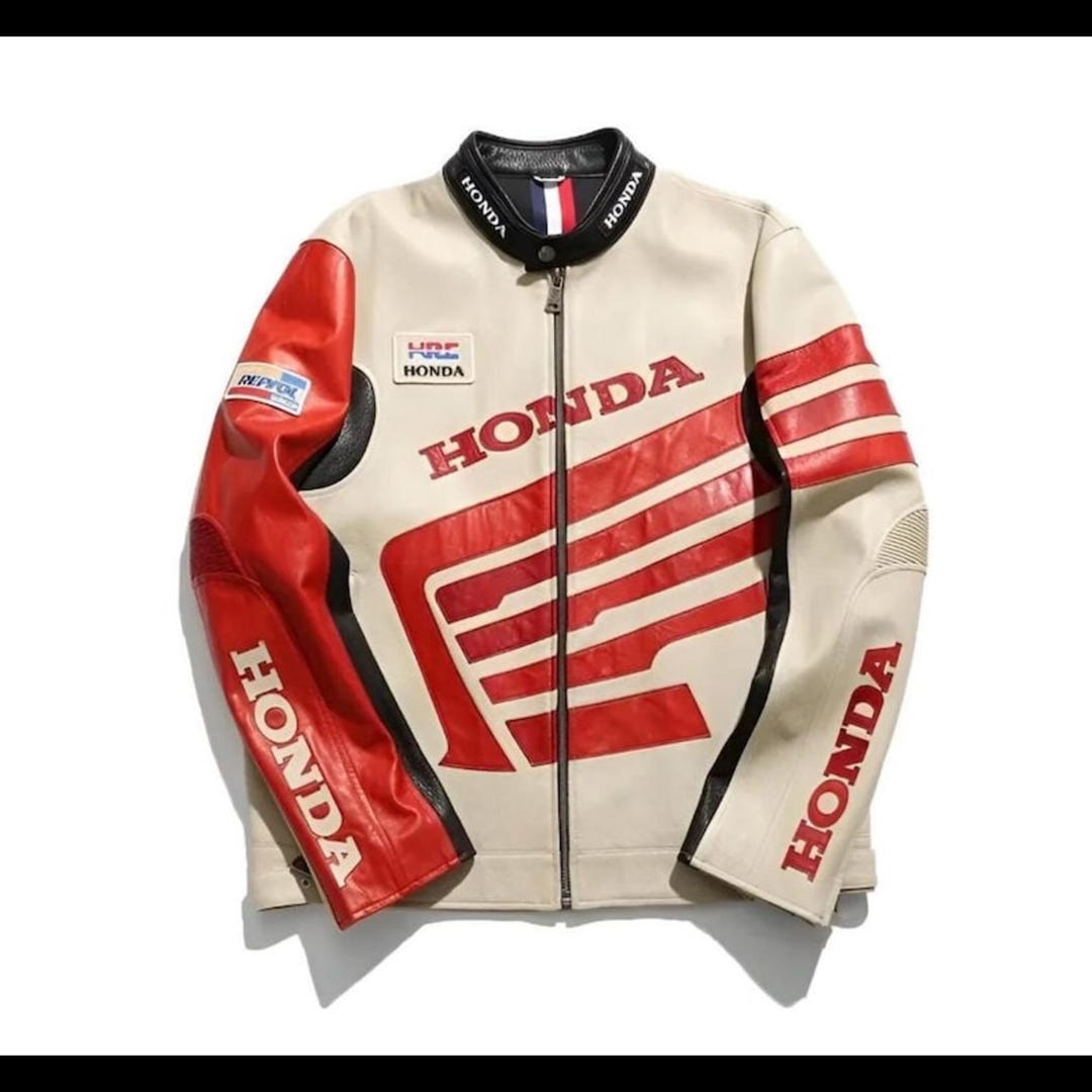 Honda Racing Leather Jacket HRC Patch Motogp Gear, CE Certified Armor ...