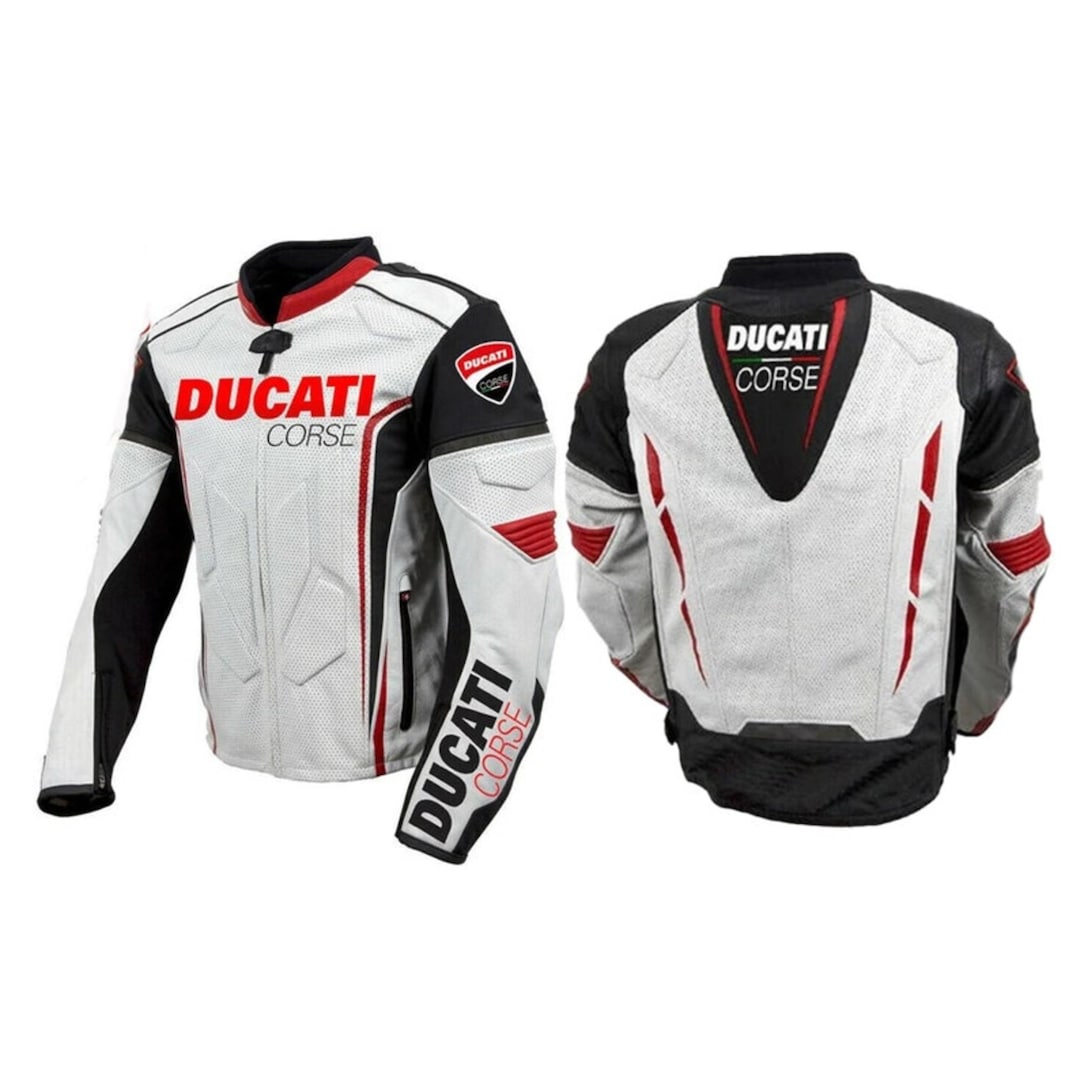 Ducati Corse Leather Biker Jacket, Ducati Motorcycle Jacket Original ...