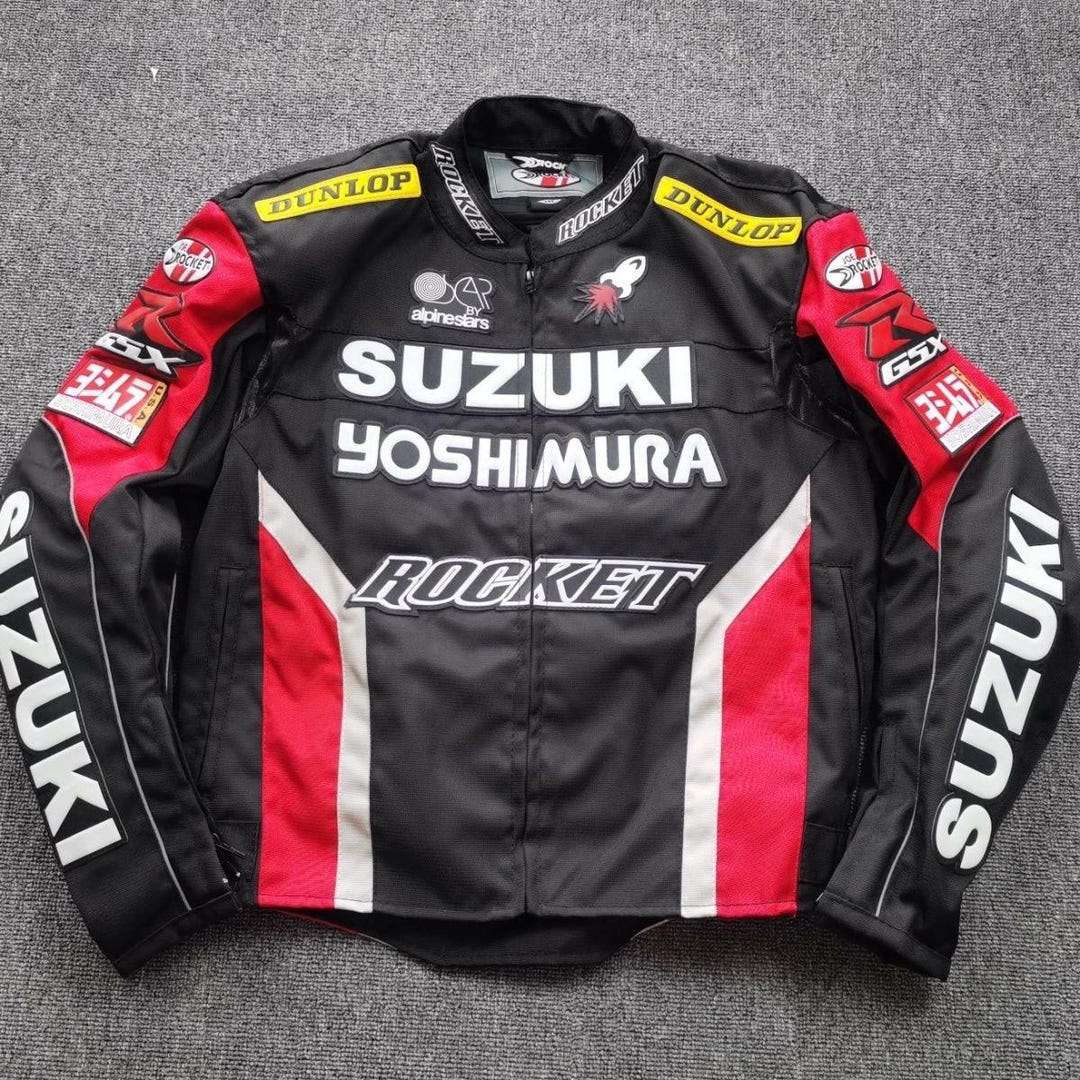 Suzuki Leather Jacket Racing Handmade Sports Jacket, Suzuki Biker ...