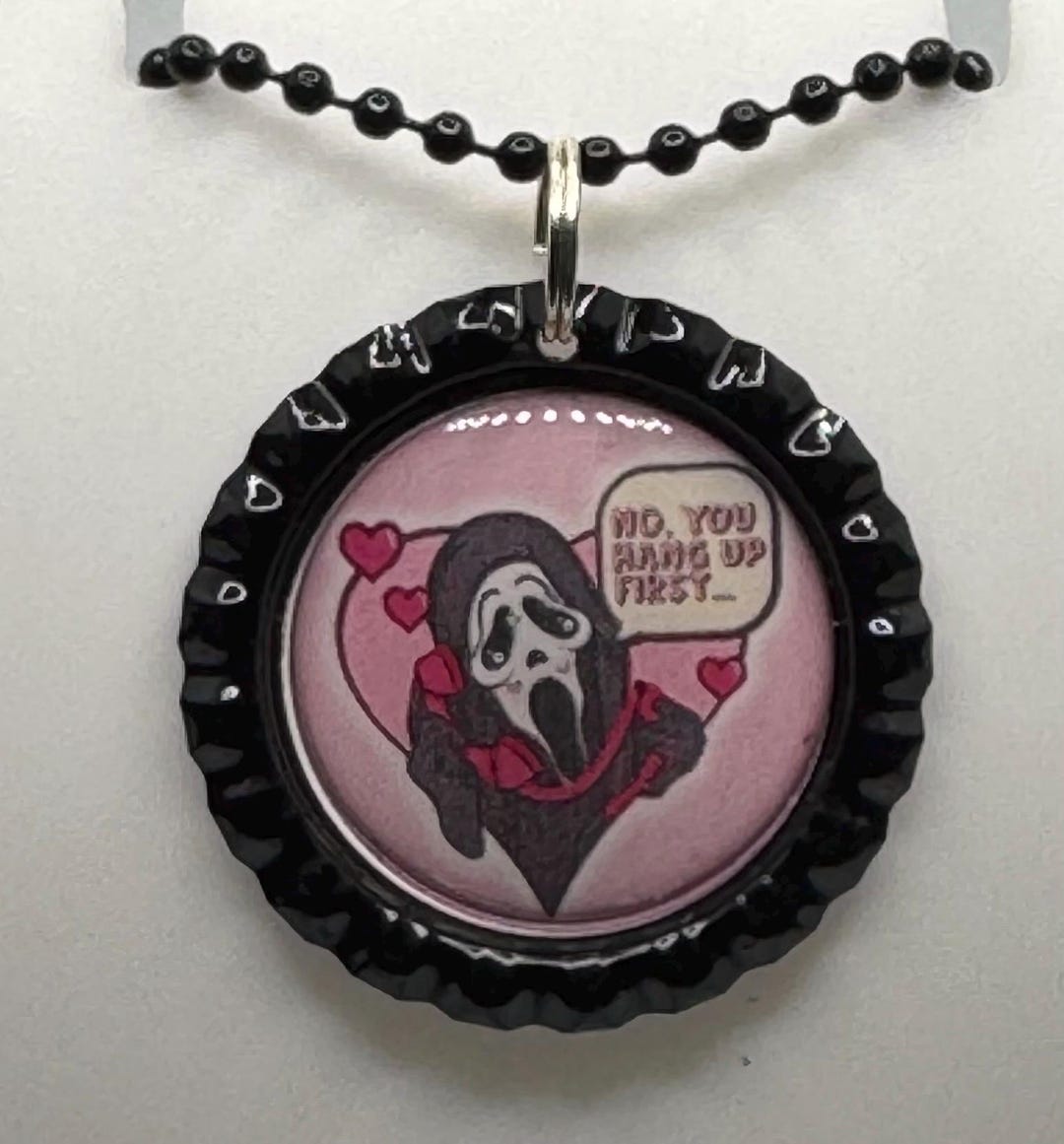Scream You Hang up Pink Horror Necklace Pendant Set Jewelry - Etsy