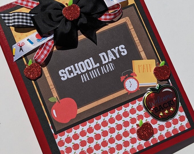 School Days Premade Boy or Girl Photo Album, Grades 1-12, Grad Gift ...
