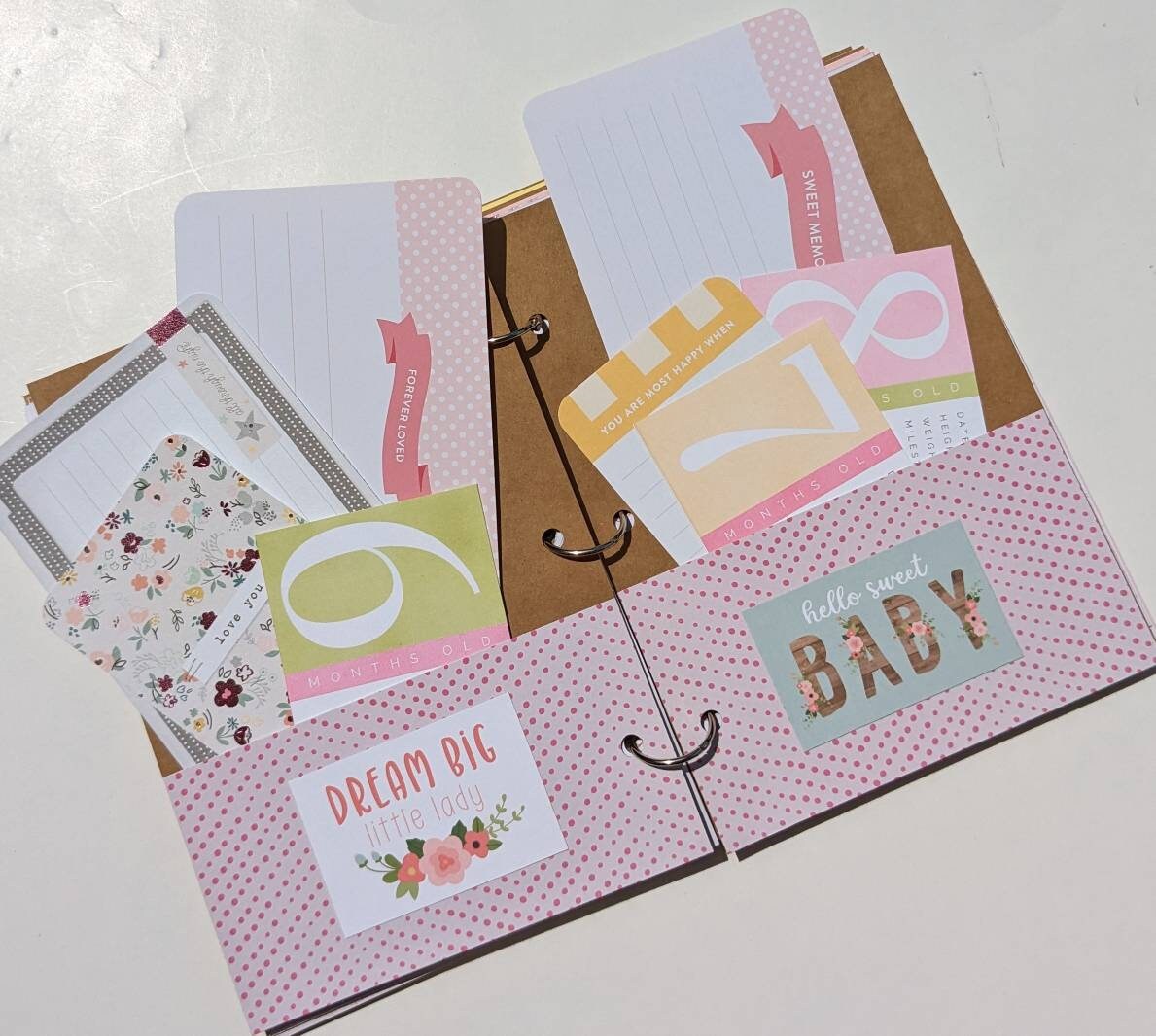 Welcome Baby Girl Premade Junk Journal, Baby Book, Baby's First Year - Etsy