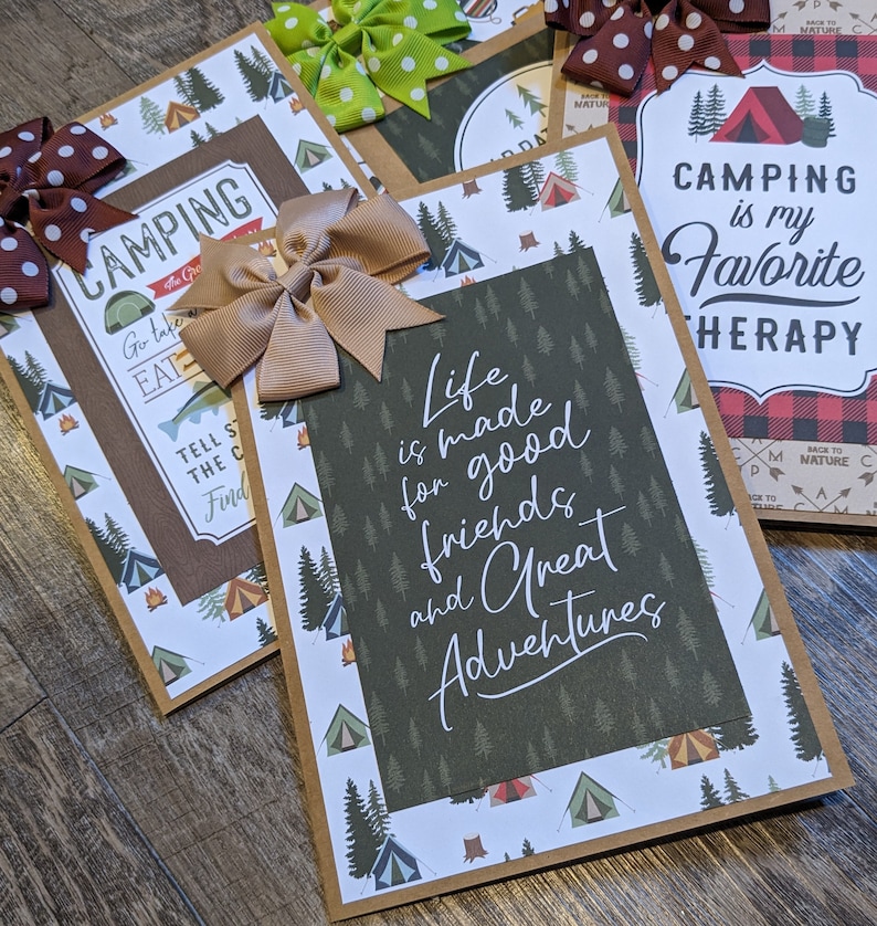 Camping Premade Junk Journal Kit, Planners, DIY Kit, Paper Crafting Kit ...
