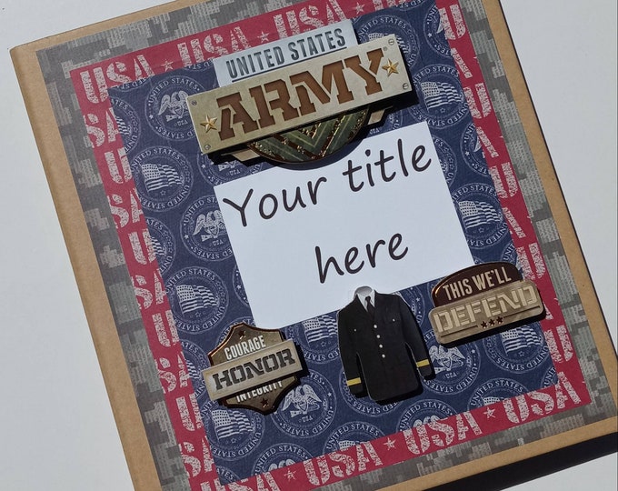 Personalized Army Premade Binder Album - Etsy