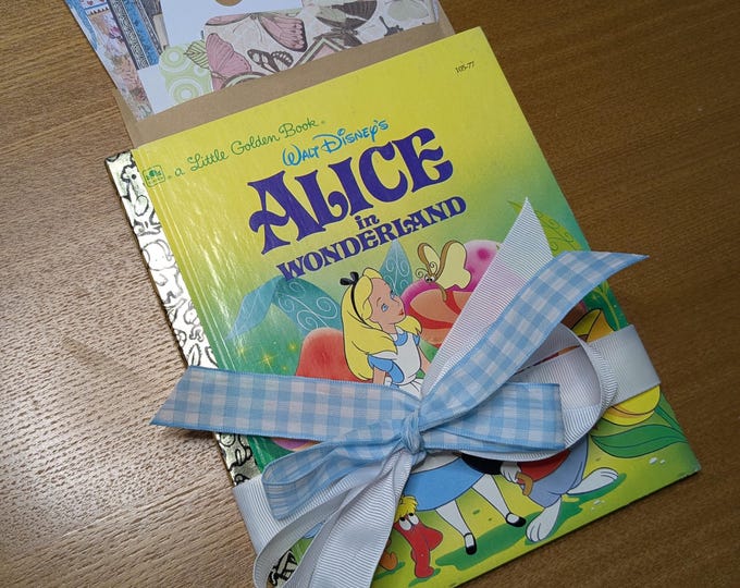Alice in Wonderland Little Golden Book Junk Journal Kit - Etsy