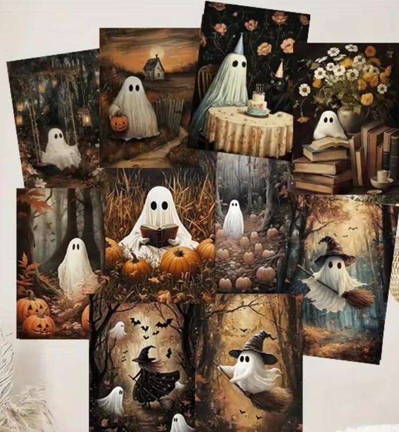 Set of 10 4x6 Halloween Spooky Prints - Etsy