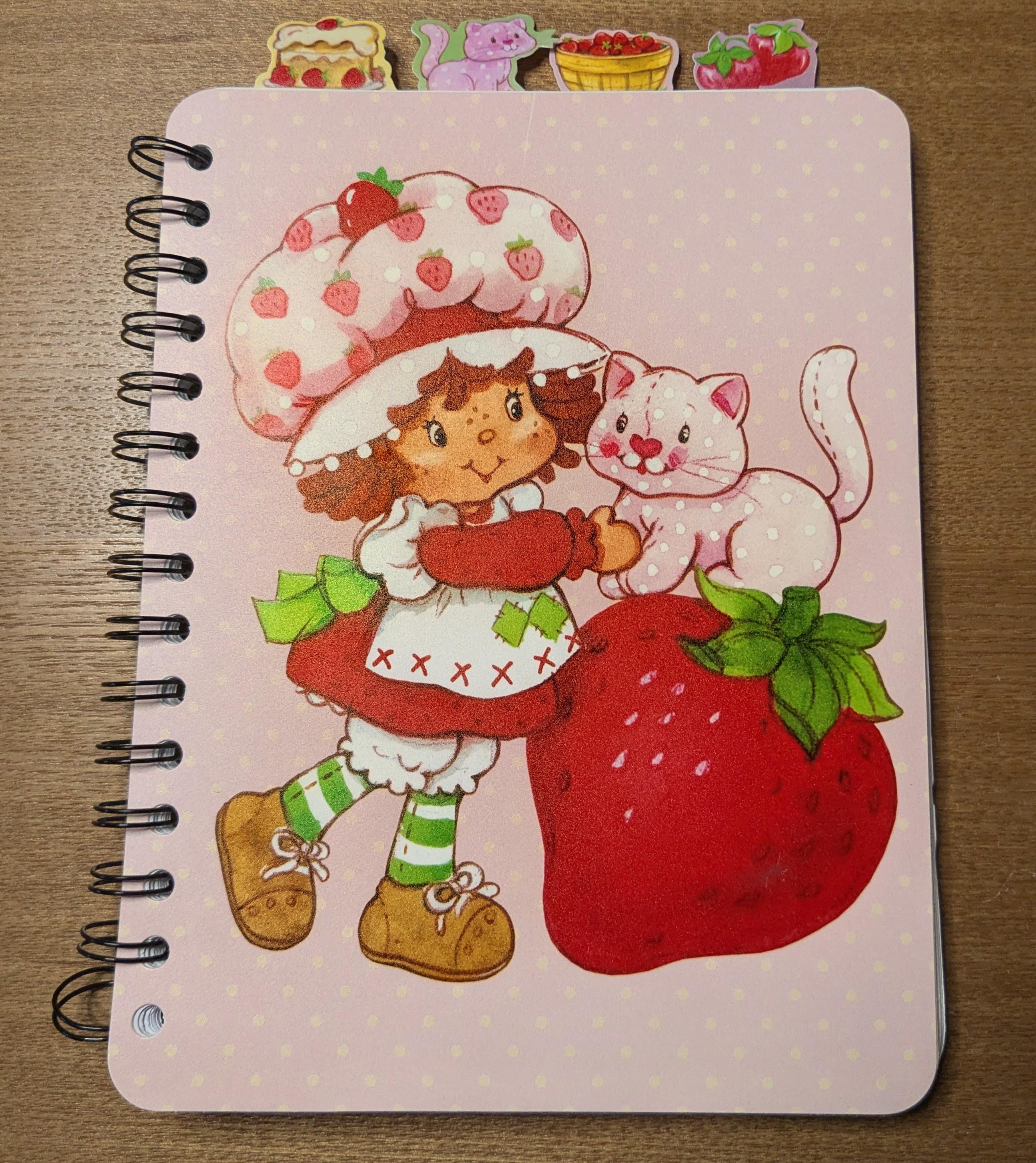 Strawberry Shortcake Premade Spiral Journal, Planner, Junk Journal - Etsy