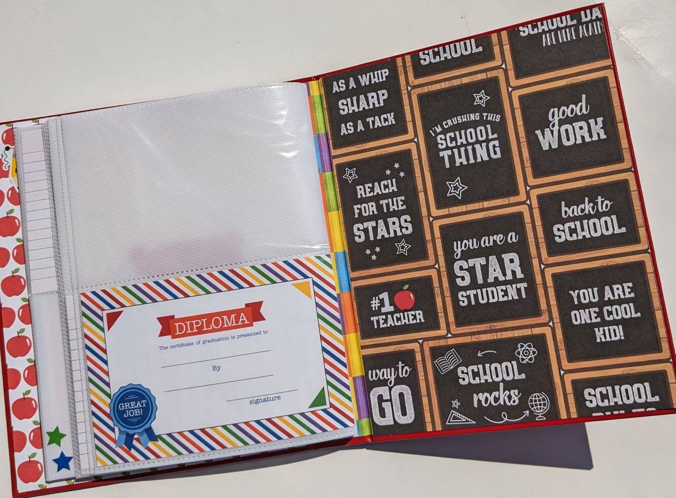 Elementary School Premade Boy or Girl Photo Album, Back to School - Etsy