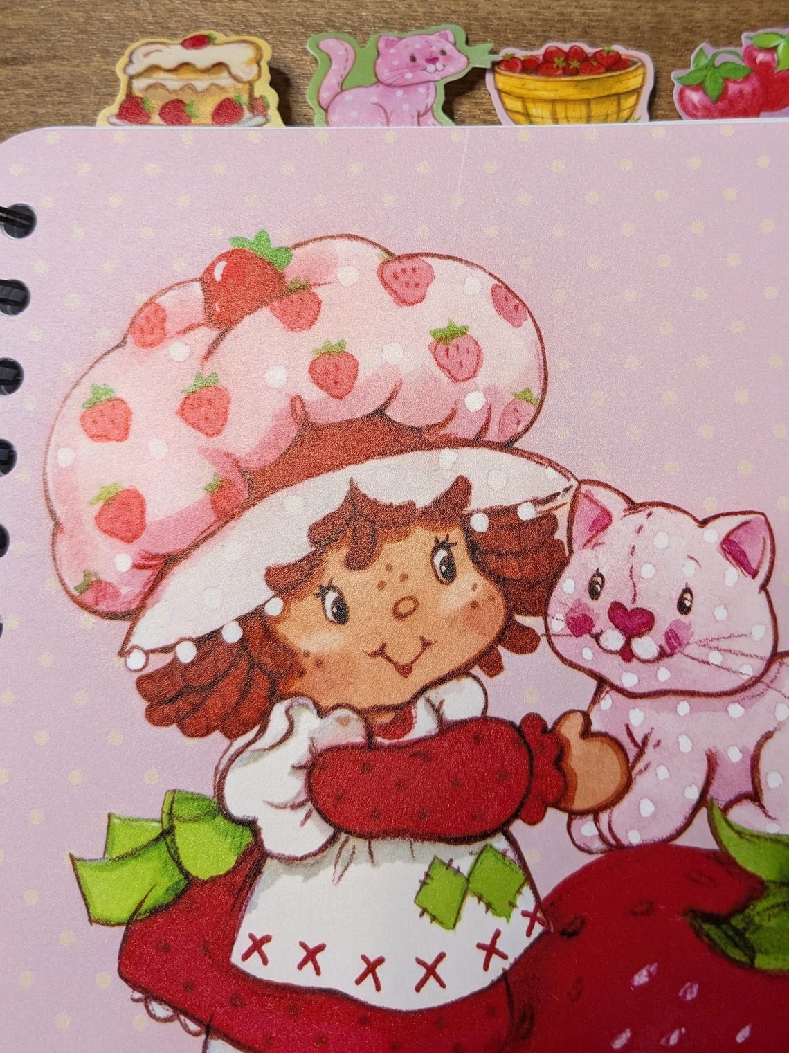 Strawberry Shortcake Premade Spiral Journal, Planner, Junk Journal - Etsy