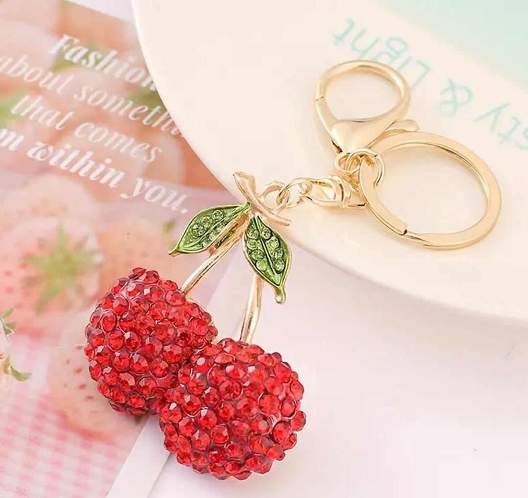 Cherry Key Chain, Purse Charm - Etsy