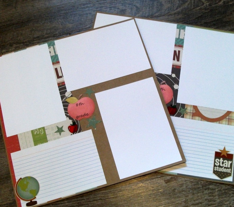 Boy School Kindergarten-12th Grade 12x12 Premade Scrapbook - Etsy