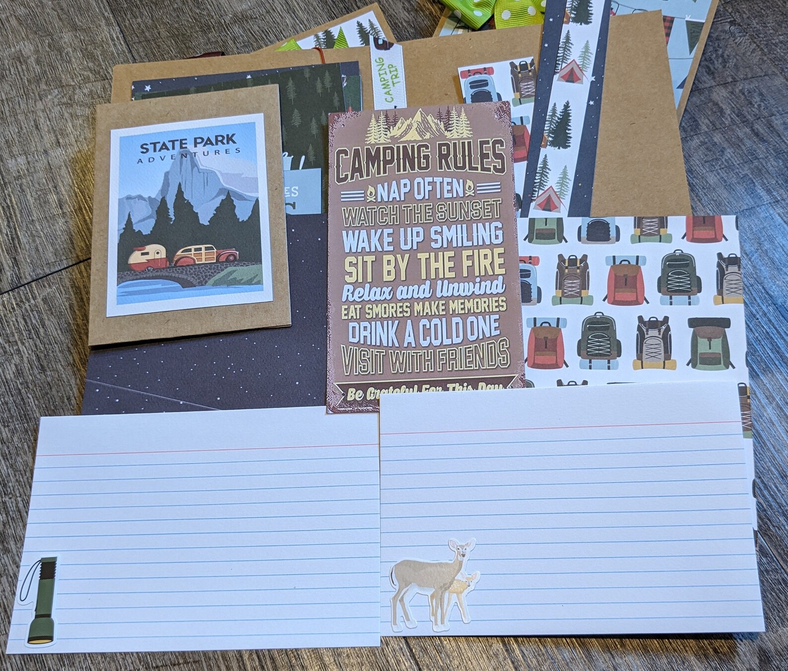 Camping Travel DIY Junk Journal Kit, Planner, Scrapbook Kit - Etsy