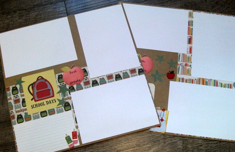 Boy School Kindergarten-12th Grade 12x12 Premade Scrapbook - Etsy