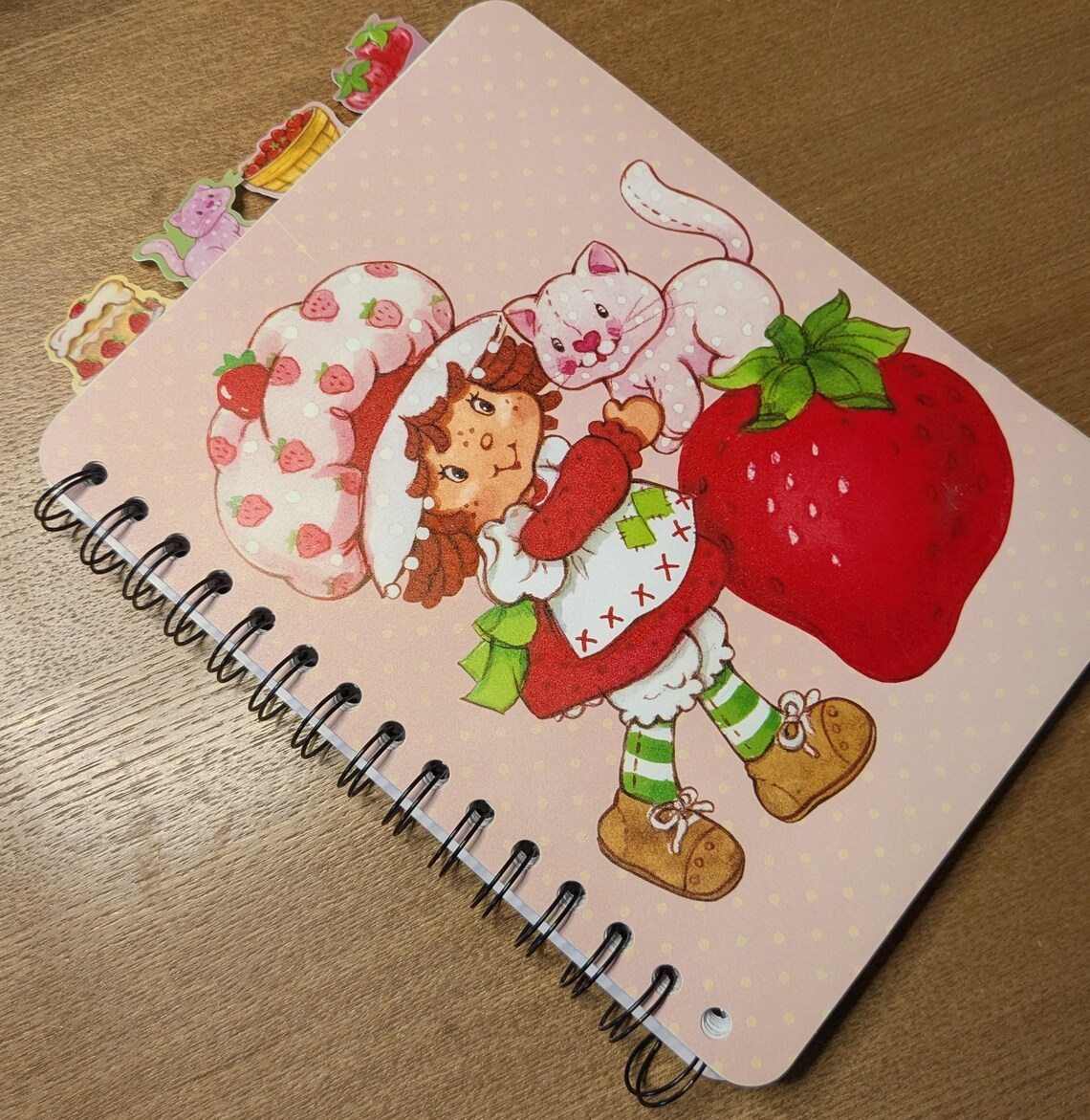 Strawberry Shortcake Premade Spiral Journal, Planner, Junk Journal - Etsy