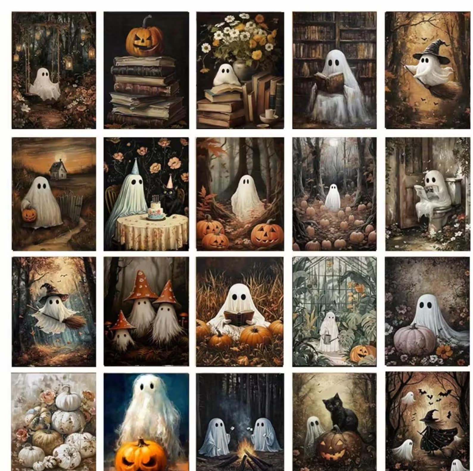 Set of 10 4x6 Halloween Spooky Prints - Etsy