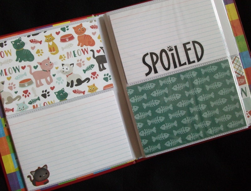 All About Cat Premade Scrapbook Album Journal Album - Etsy