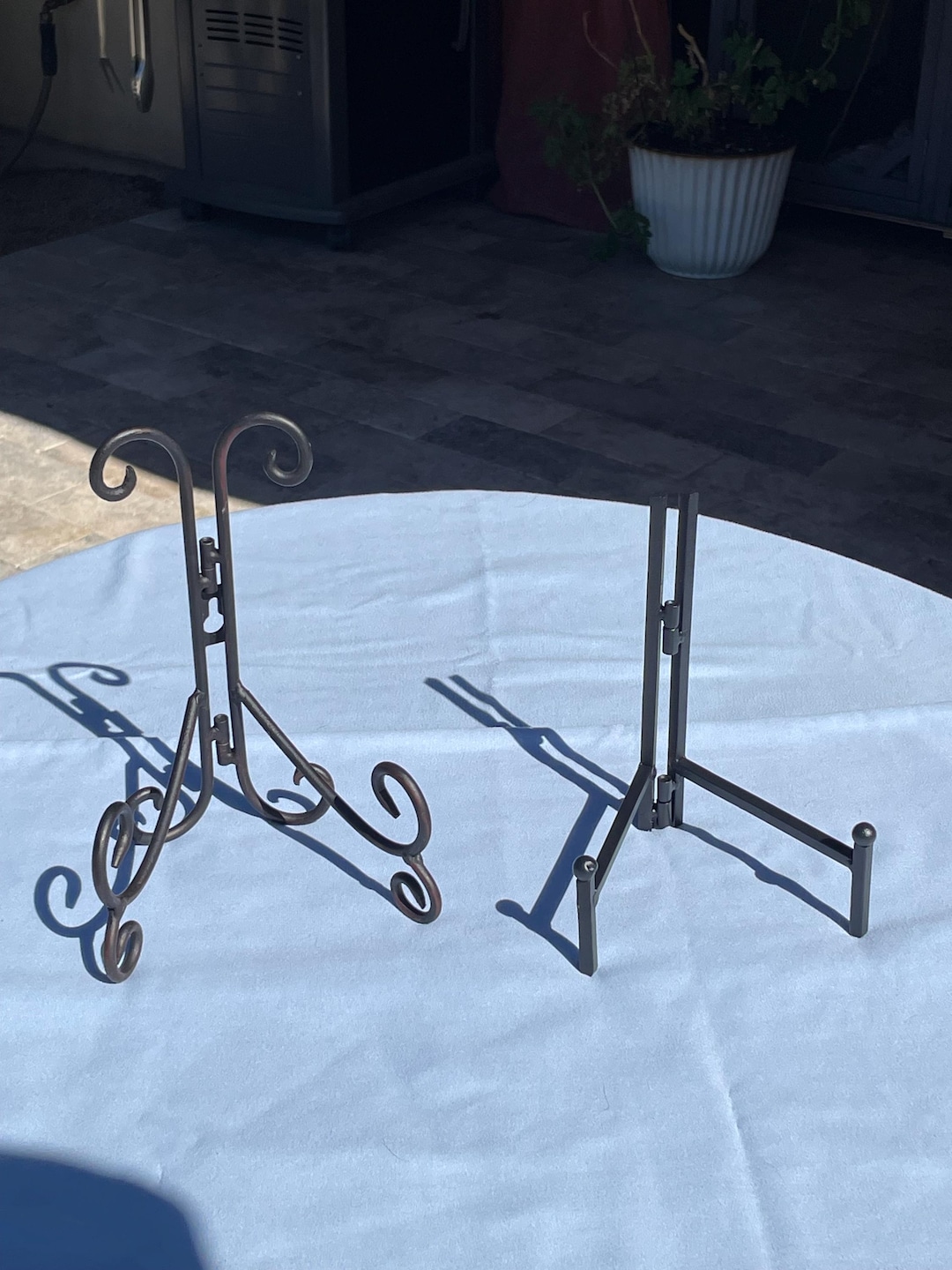 Black Metal Art Display Stand: Adjustable Easel for Plates and Art ...