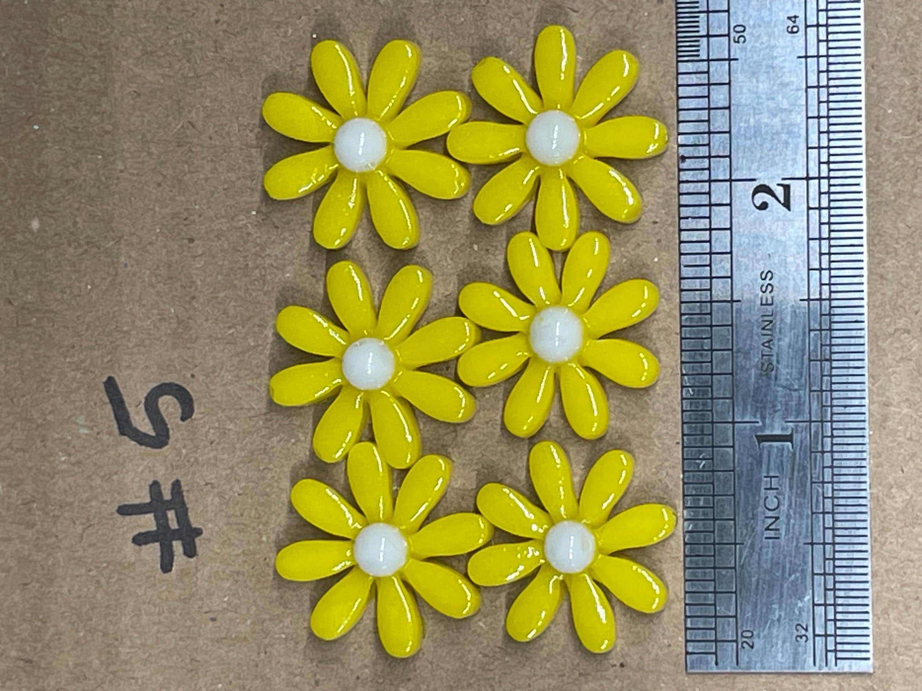COE 90 Freeze and Fuse Glass Daisy Flowers: Mosaic Art Embellishments ...