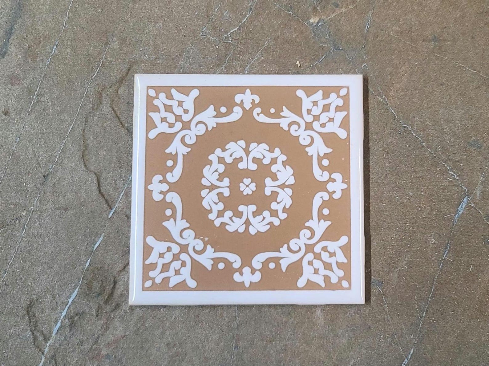 Vintage 1980s Provencal Tile: 4x4 in Decorative Accent - Etsy