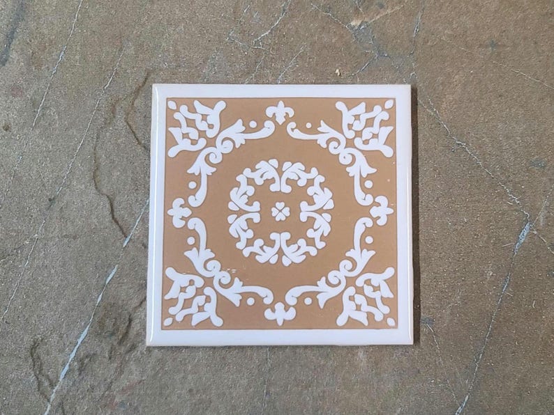 Vintage 1980s Provencal Tile: 4x4 in Decorative Accent - Etsy