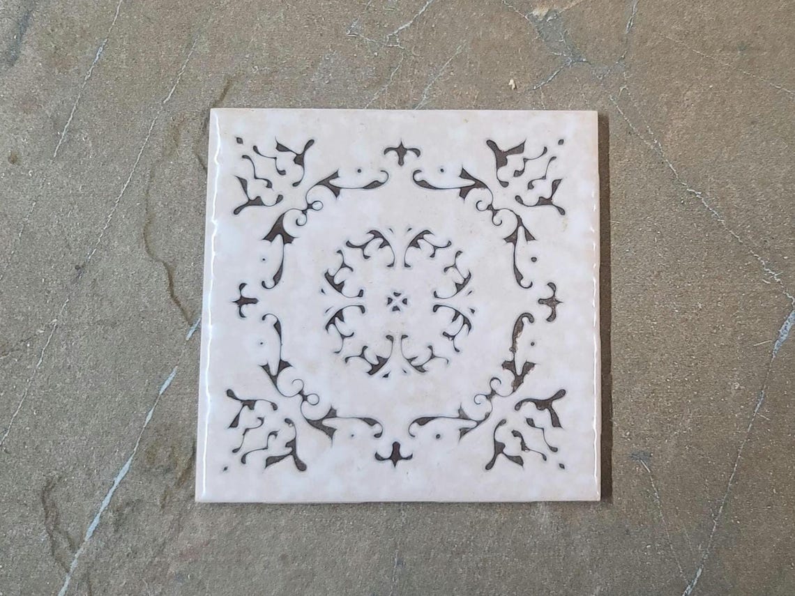 Vintage 1980s Provencal Tile: 4x4 in Decorative Accent - Etsy