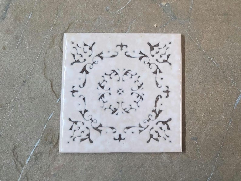 Vintage 1980s Provencal Tile: 4x4 in Decorative Accent - Etsy
