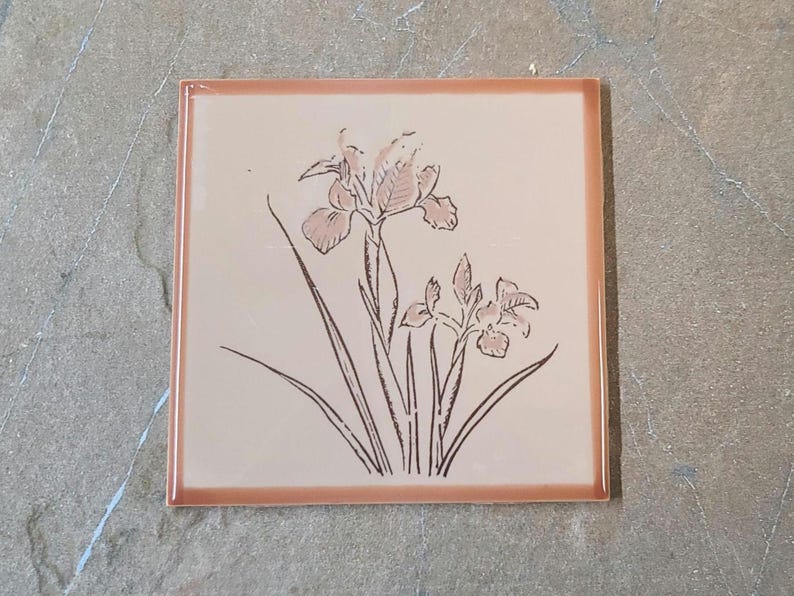Vintage 1980s Provencal Tile: 4x4 in Decorative Accent - Etsy