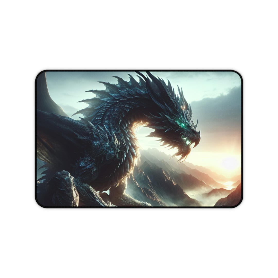 Majestic Dragon Desk Mat, Fantasy Office Decor, Gaming Mouse Pad ...