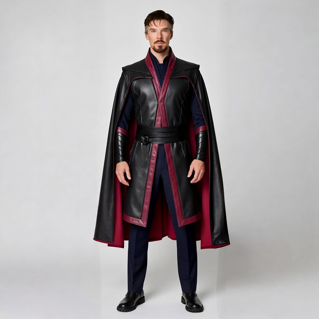 Leather Sorcerer Cosplay Cape and Coat Set - Etsy