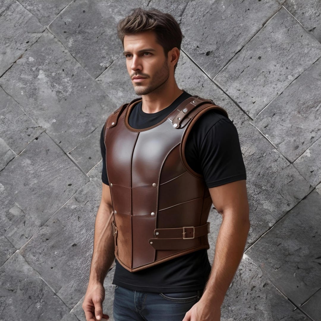 Handmade Genuine Leather Chest Armor – Medieval Leather Vest for ...