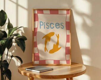 Pisces | Wall Art PRINTABLE | Digital Art Decor | Zodiac | Downloadable ...
