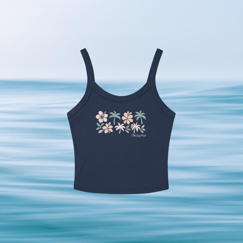 Tropicool Ribbed Tank – Mid-length Scoop Neck Surf Top | Stretch Fit ...