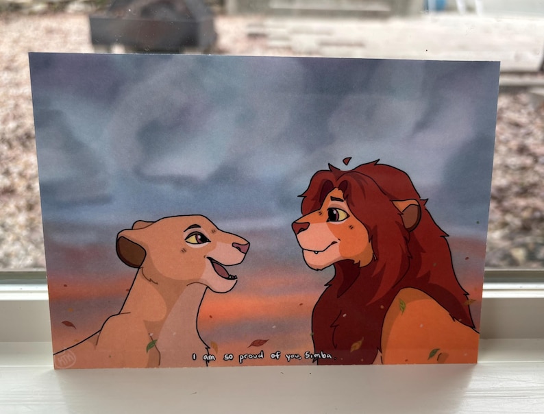 Simba and Sarabi Art Print - Etsy