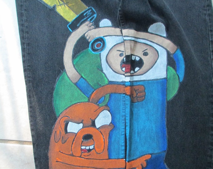 Adventure Time, Custom Jeans, Custom Clothes, Custom Jeans, Hand Drawn ...