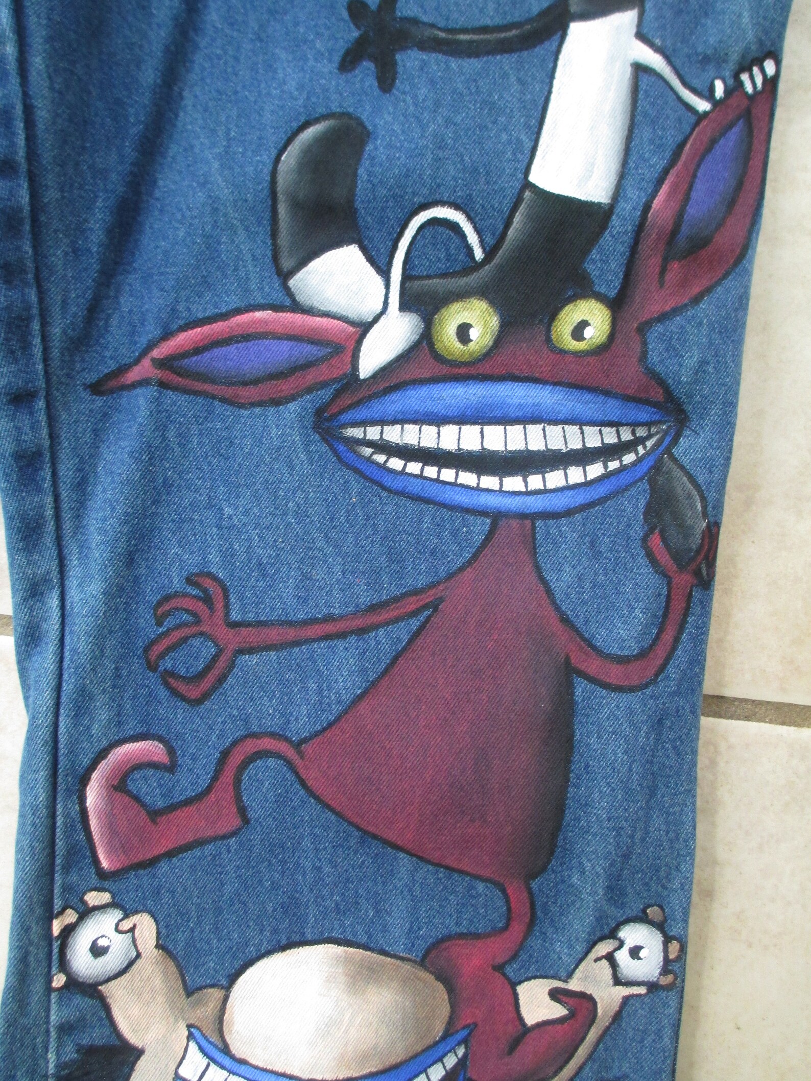 AHHH Real Monsters custom jeans custom clothes comics | Etsy