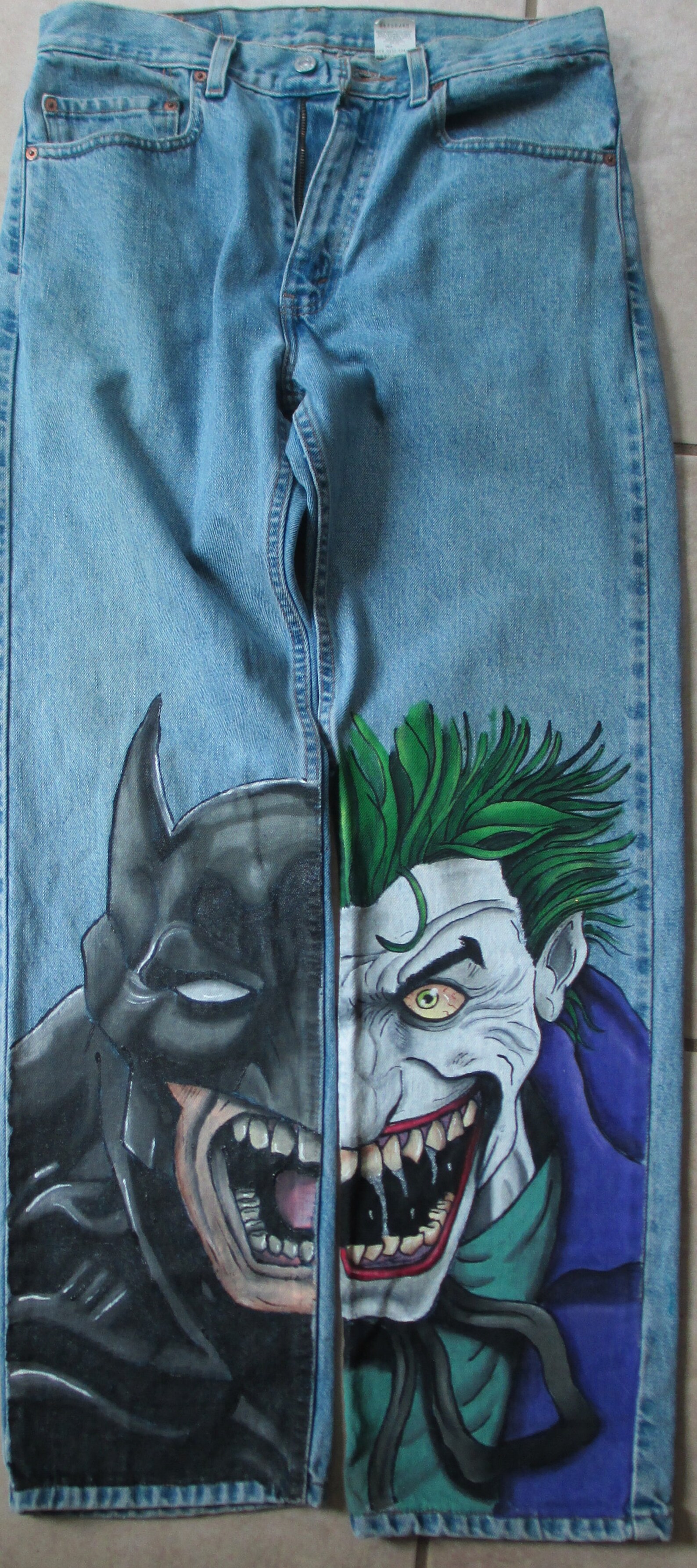 Batman Joker Batman Clothes Joker Clothes Hand Painted - Etsy