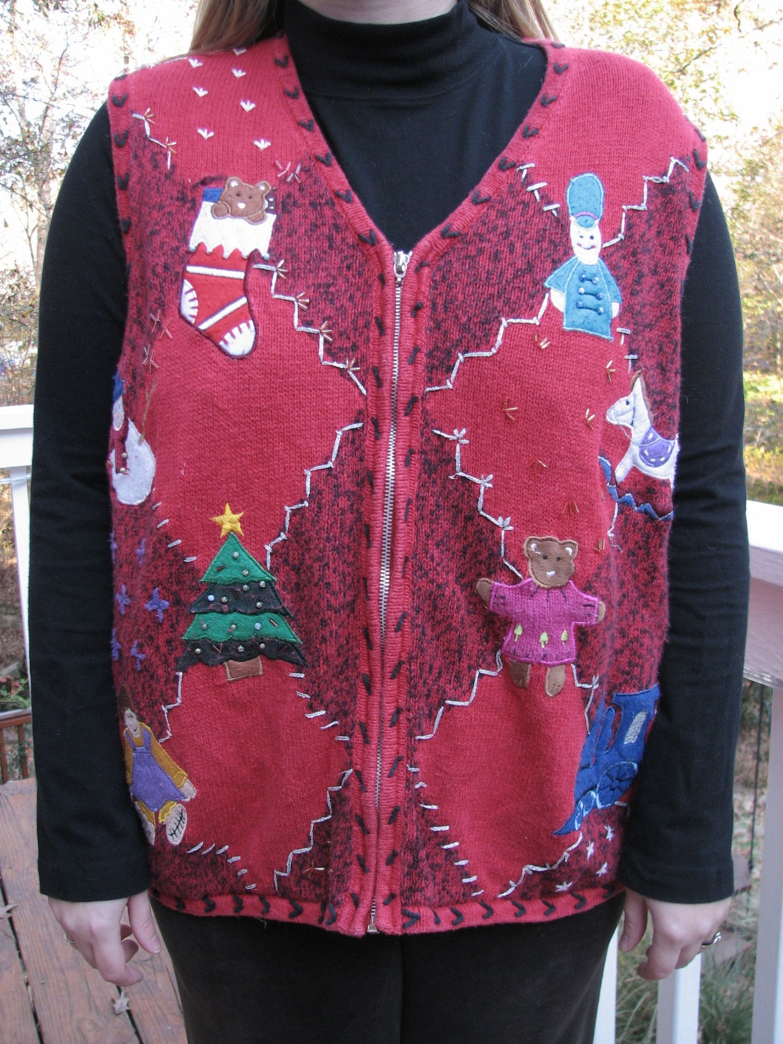 Tacky Sweater Vest Tacky Vest Christmas Vest Tacky - Etsy
