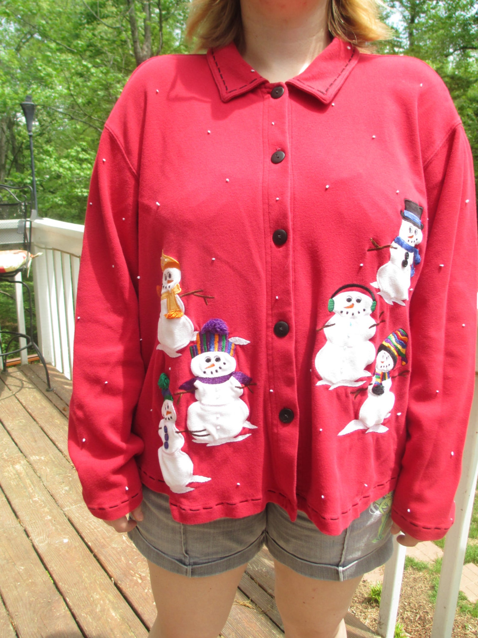 Tacky Christmas Sweater Christmas Sweater Snowman Sweater - Etsy